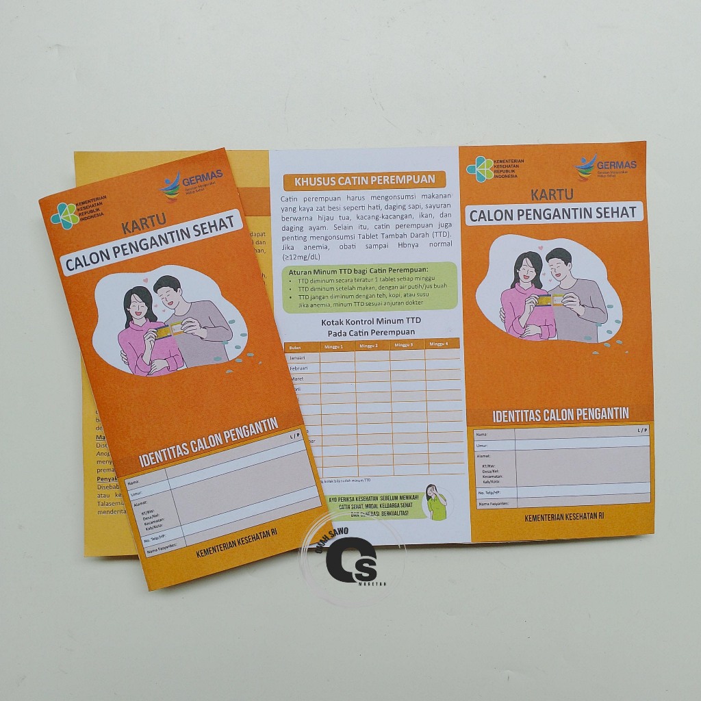 Jual Kartu Calon Pengantin Sehat - Catin - Kesehatan Reproduksi ...