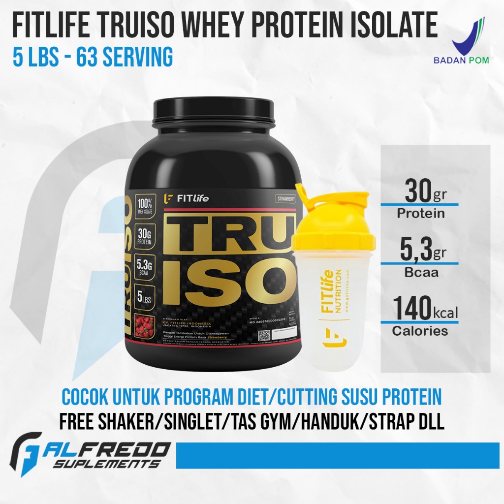 Jual Fitlife TRUISO 5 Lbs Whey Protein isolate Wpro Iso True Iso Susu ...