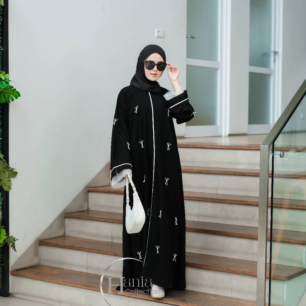 Jual Abaya Hitam Turkey Gamis Syari Muslimah Jetblack Payet Simple ...