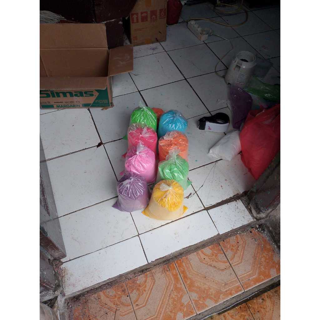 Jual HOLI POWDER BUBUK WARNA WARNI 250 gram, color run, tepung warna ...