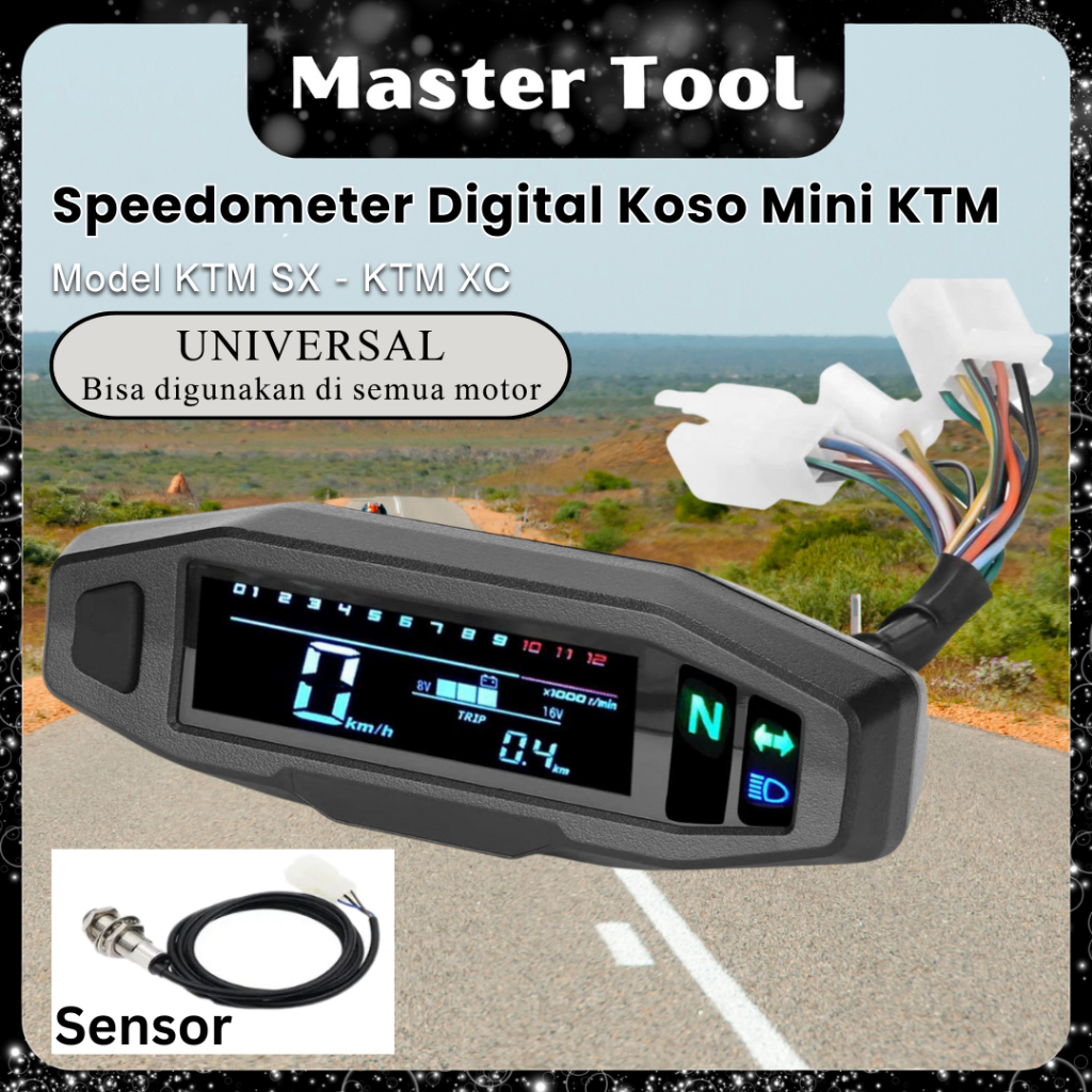 Jual Master Tool (Garansi 1 Tahun) Speedometer Digital Koso Mini ...