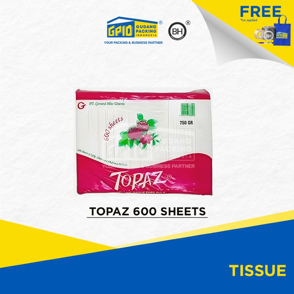 Jual TOPAZ - Tissue Facial / Rumah 600 Sheets 2 Ply | Shopee Indonesia