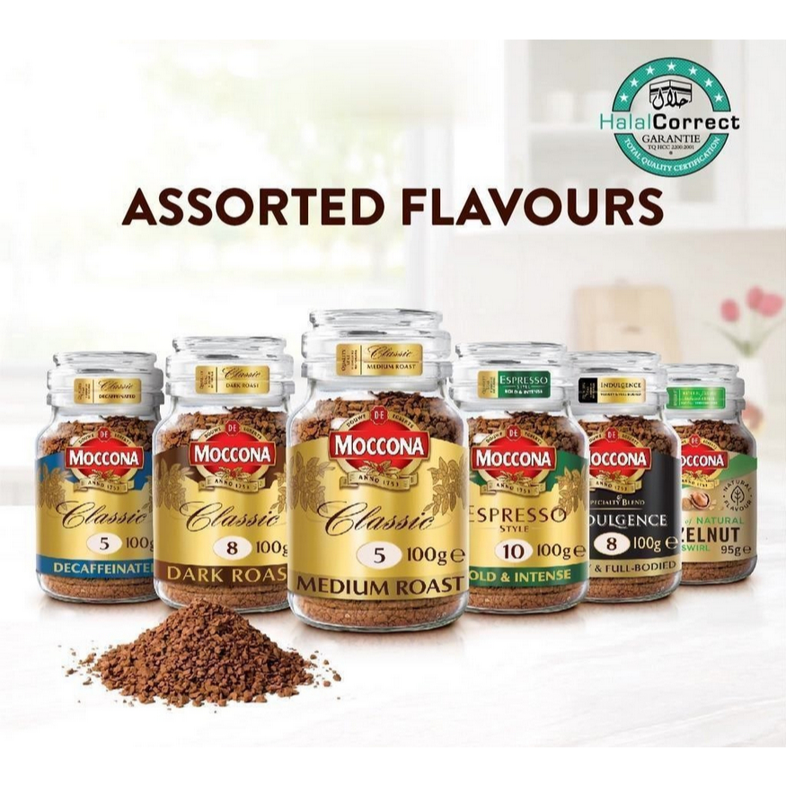 Jual Moccona Classic Medium Roast Espresso Style Classic Dark Roast ...