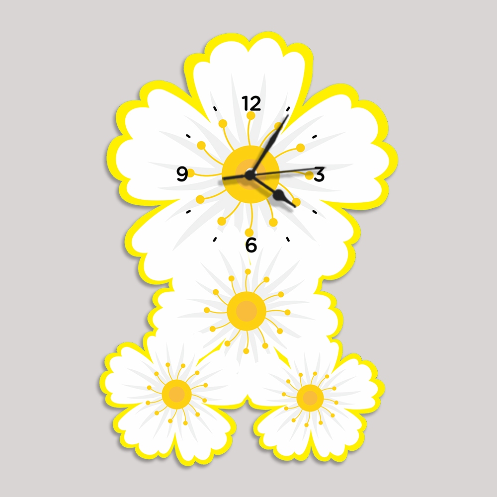 Jual Jam Dinding Bunga Daisy / Jam Gantung Aesthetic / Jam Dinding ...
