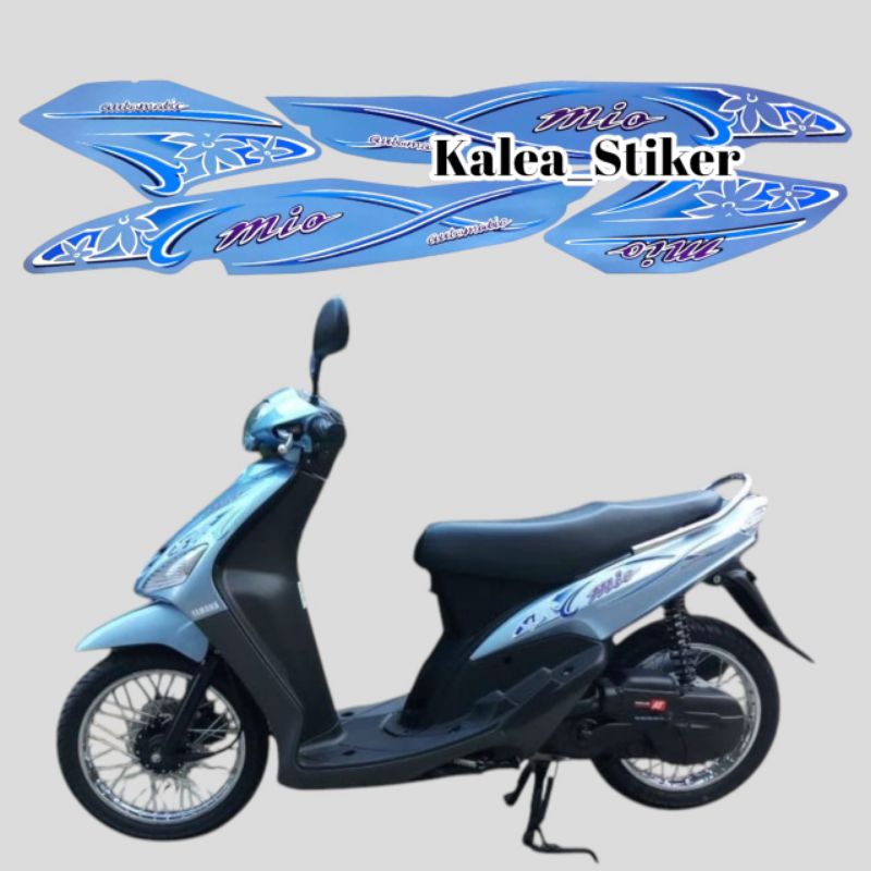 Jual Stiker Striping Lis Bodi Motor Yamaha Mio Kembang 2005 Biru Muda ...