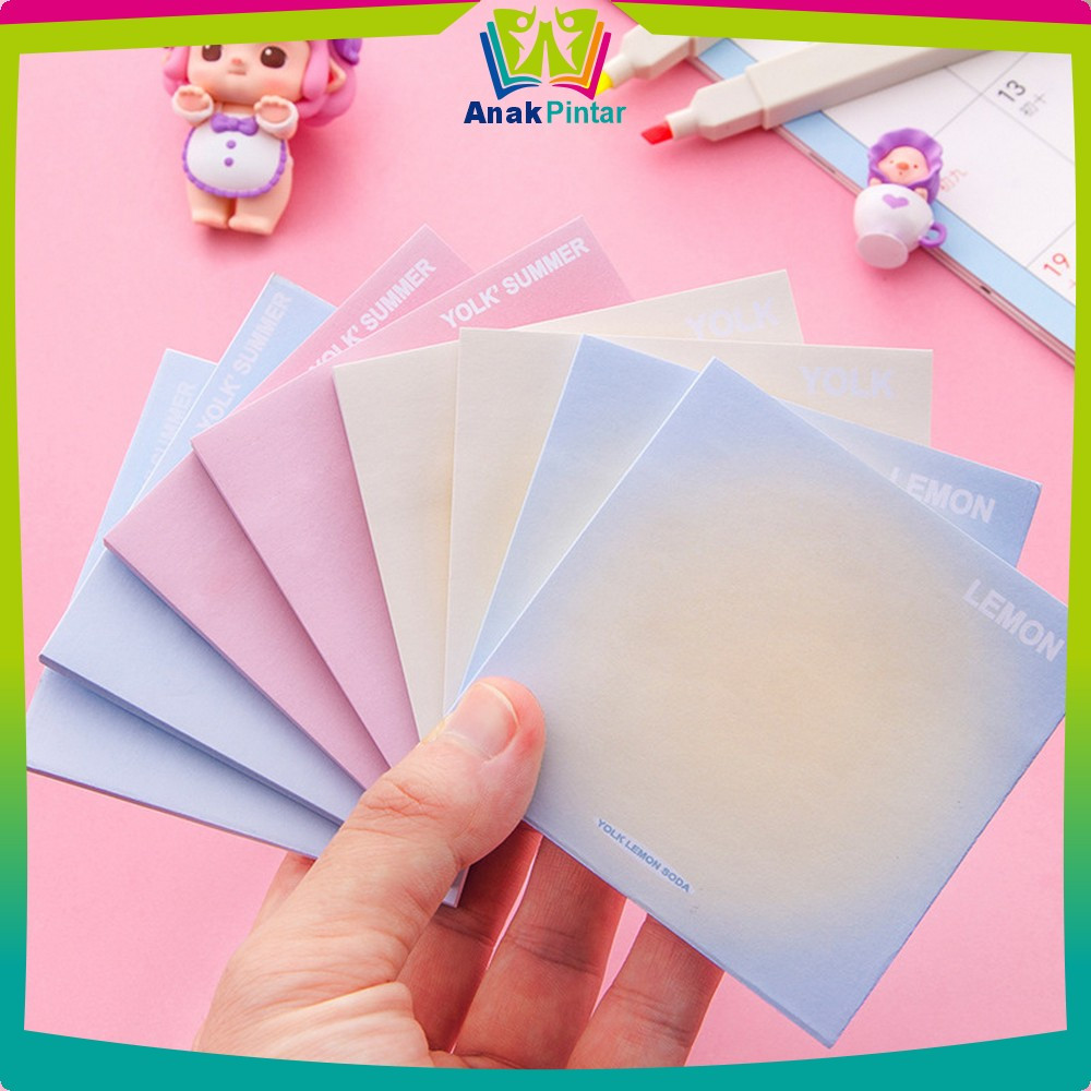 Jual Sticky Notes Tempel Persegi Gradasi Isi 50 Lembar / Memo Polos ...