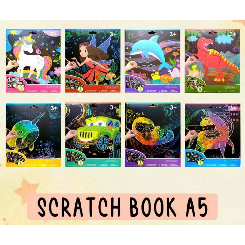 Jual Buku Magic Scratch Book A5 Isi 8 Lembar Dengan Berbagai Gambar ...
