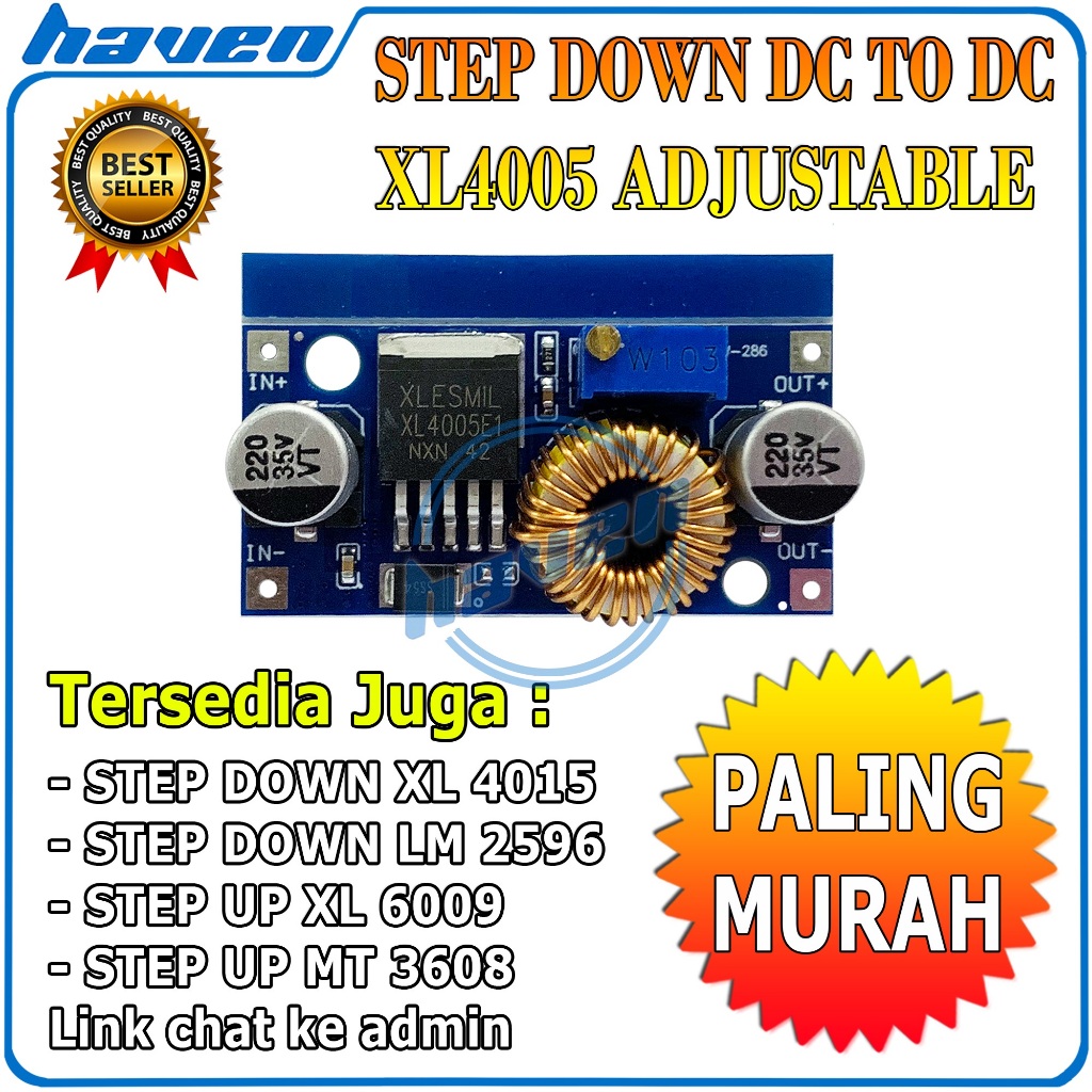 Jual XL4005 Adjustable DC-DC Step Down Buck Module 3A / XL4005 DC Step ...