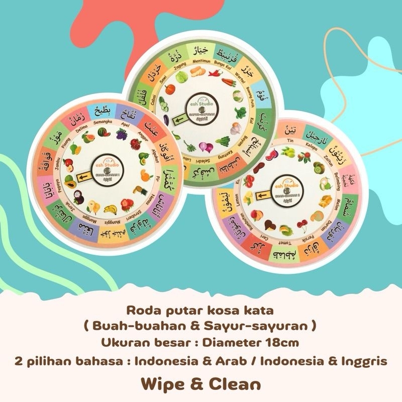 Jual Roda Putar Kosakata Bilingual Indo Arab | Shopee Indonesia