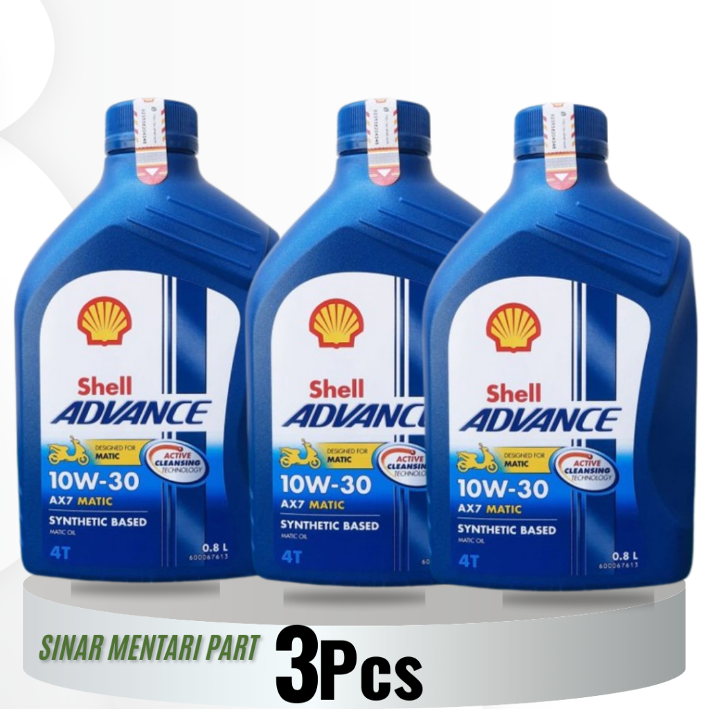Jual OLI SHELL MATIC SAE 10W-30 800 ML ( ISI 3 BOTOL ) | Shopee Indonesia