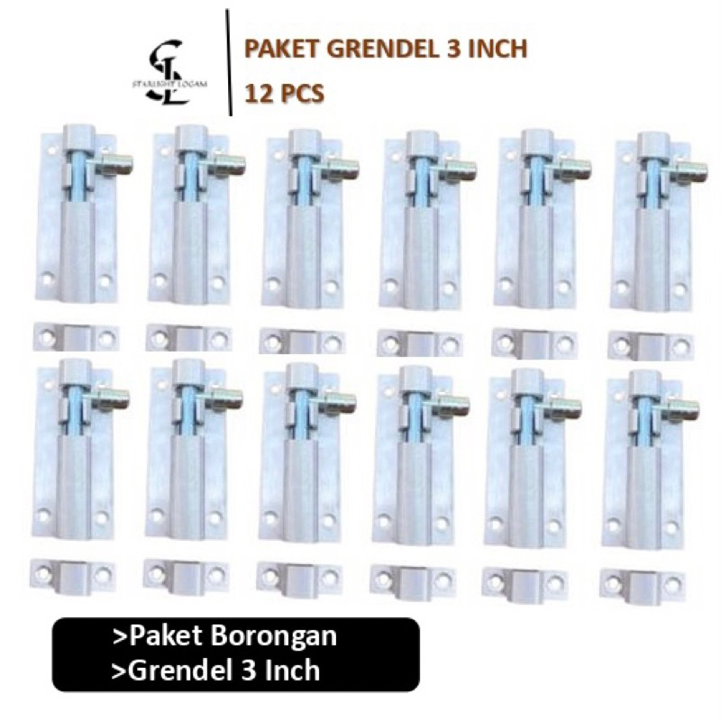 Jual Paket Borongan Grendel Pintu/Jendela Ukuran 3 Inch Harga Lebih ...