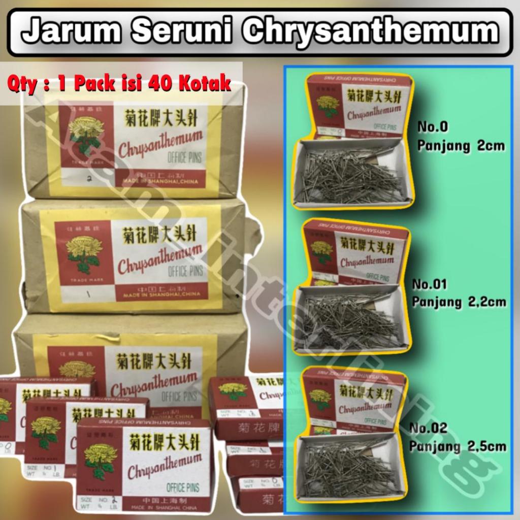 Jual 1 Pack isi 40 Kotak | Jarum Seruni No 0 1 2 | jarum paku | jarum ...