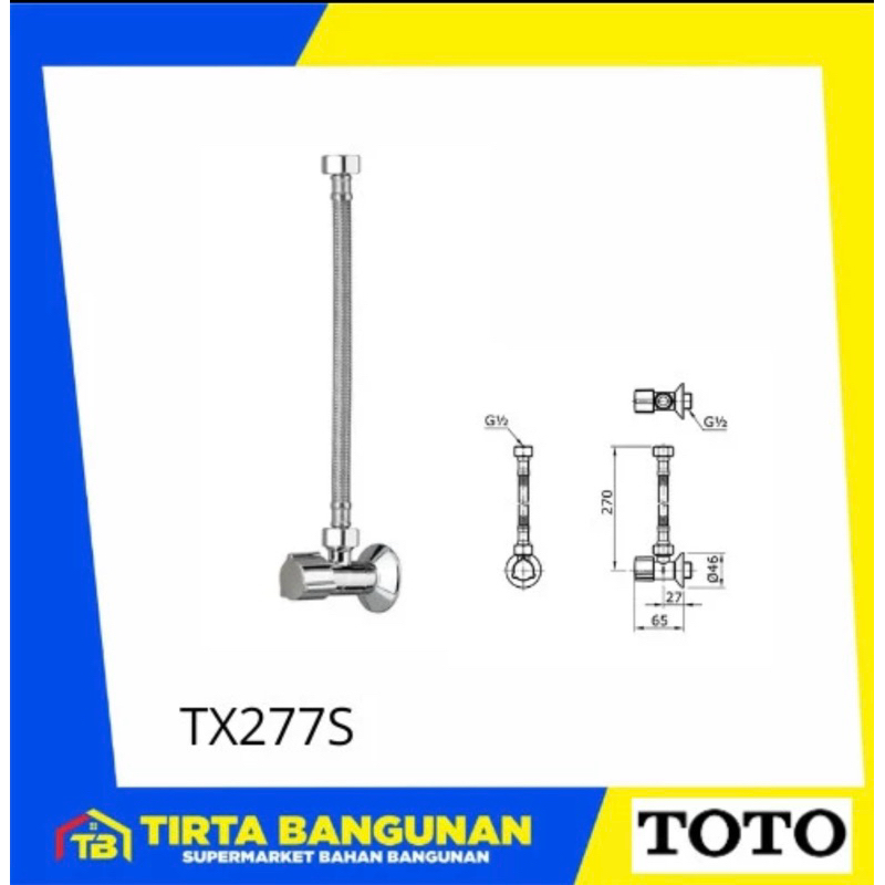 Jual TOTO TX277S STOP KRAN AIR/ STOP KRAN DENGAN FLEXIBLE | Shopee ...