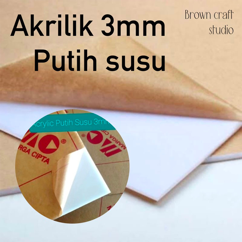 Jual Akrilik putih susu tebal 3mm lembaran kecil | Shopee Indonesia