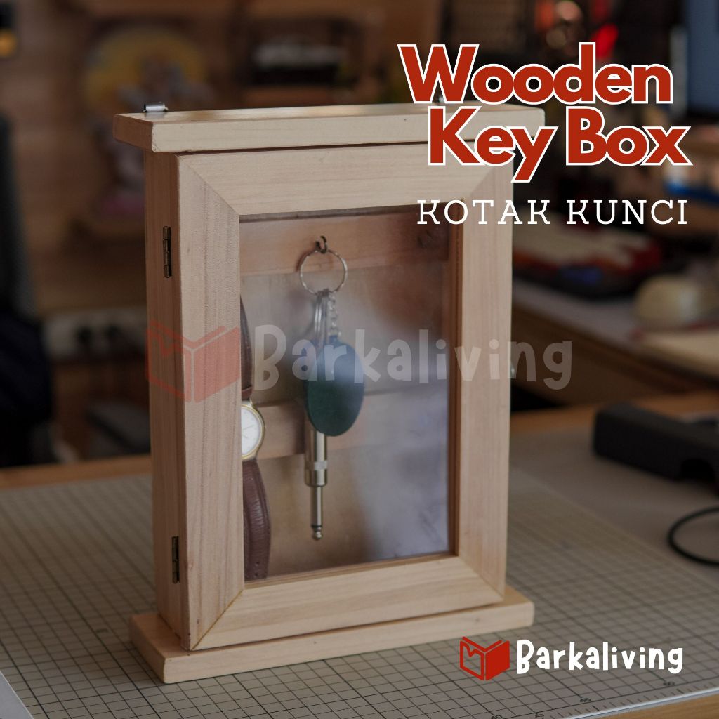 Jual Wooden Key Box, Kotak Tempat Kunci Kayu Minimalis | Shopee Indonesia