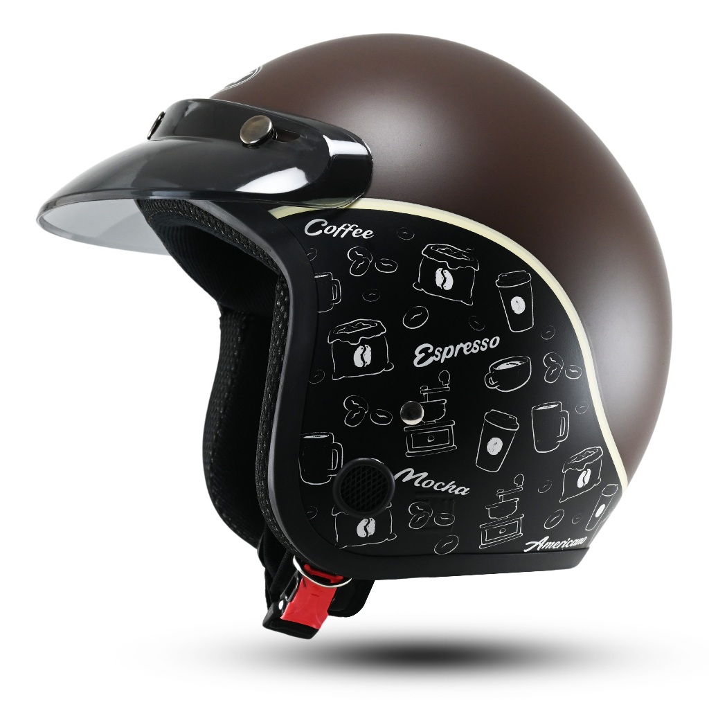 Jual Helm Bogo Dewasa Pria Wanita Helem Retro Helm Cewek Motor Sni ...