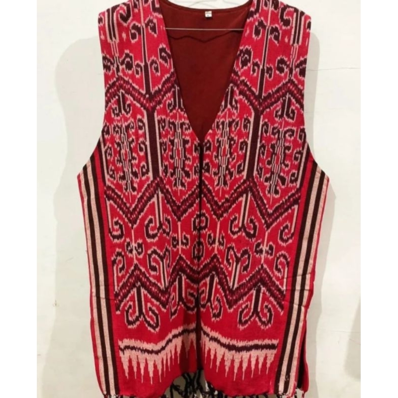 Jual STYLE - ROMPI PUA KUMBU TENUN DAYAK MOTIF KALIMANTAN SINTANG MERAH ...