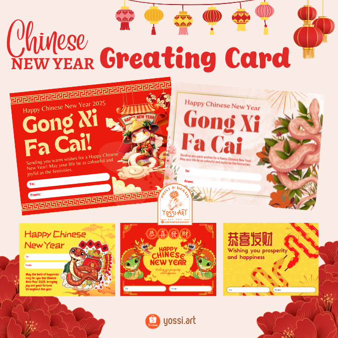 Jual KARTU UCAPAN IMLEK CNY 2025 READY STOK (ISI 10 PCS) | Shopee Indonesia