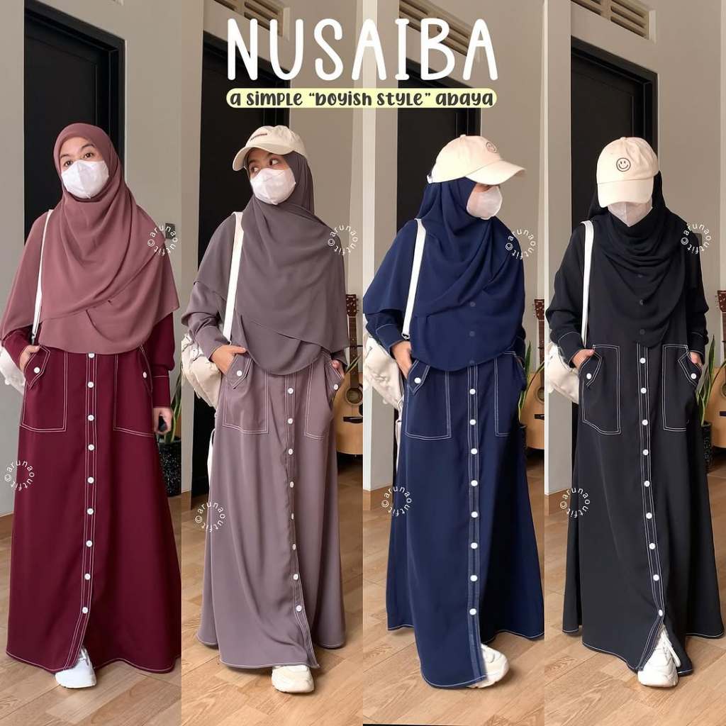 Jual NUSAIBA ABAYA BY ARUNAOUTFIT | Shopee Indonesia