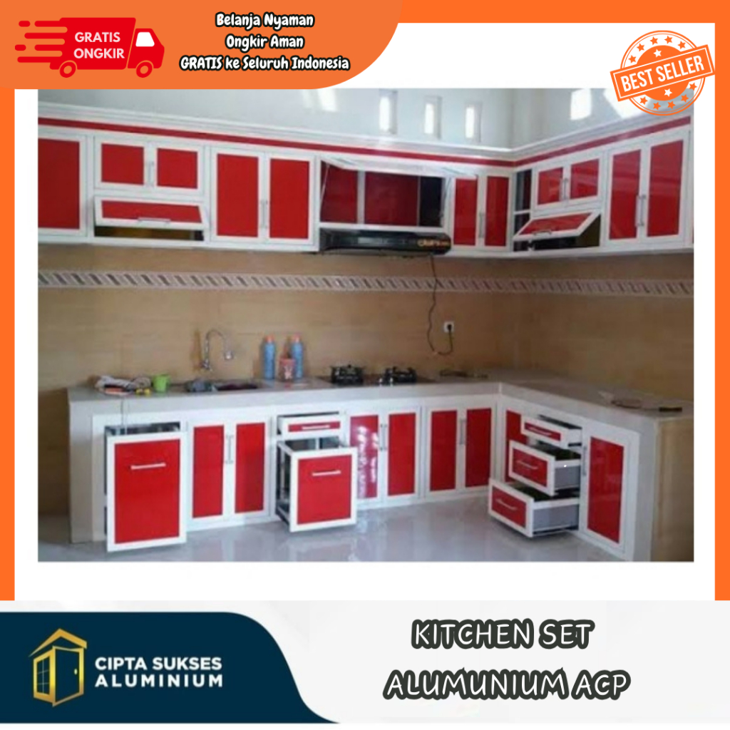 Jual KITCHEN SET ALUMINIUM MODERN dapur kitchen set aluminium acp ...