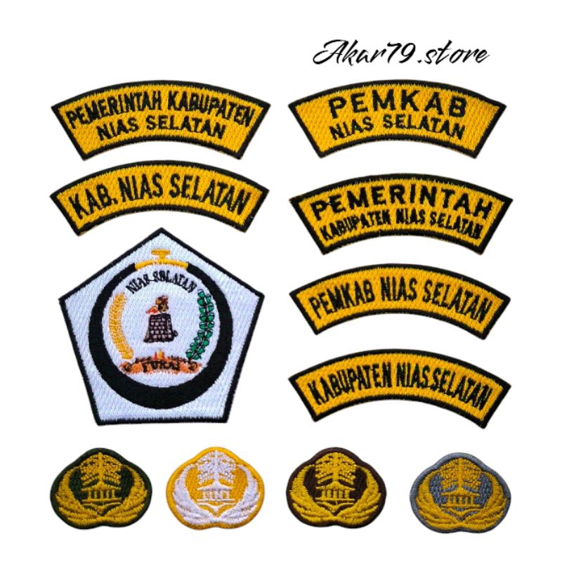 Jual BORDIR ATRIBUT ASN PNS KORPRI LOGO LOKASI KABUPATEN NIAS SELATAN ...