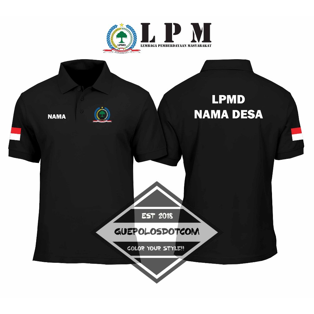 Jual POLOSHIRT LPMD FREE NAMA DAN NAMA DAERAH - Baju Berkerah Lembaga ...
