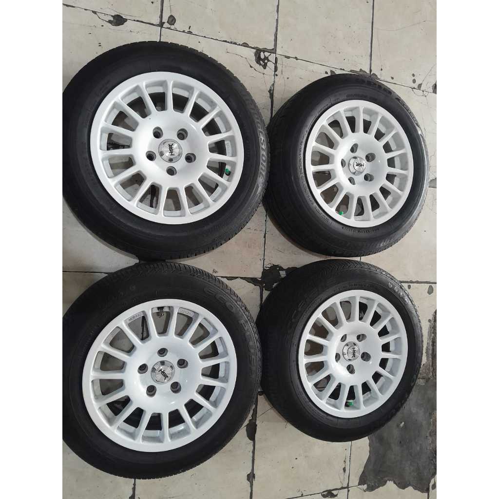 Jual VELG MOBIL BEKAS RALLY TAKASAKI RING 15 LEBAR 6,5 PCD 5X114 WHITE ...