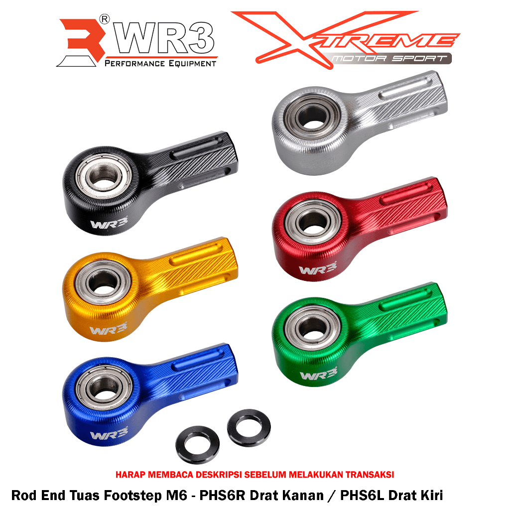 Jual Rod End M6 PHS6 R / L Balljoint Tuas Step Stand Hub WR3 Ninja 250Fi 150RR ZX25R CBR 250RR ...