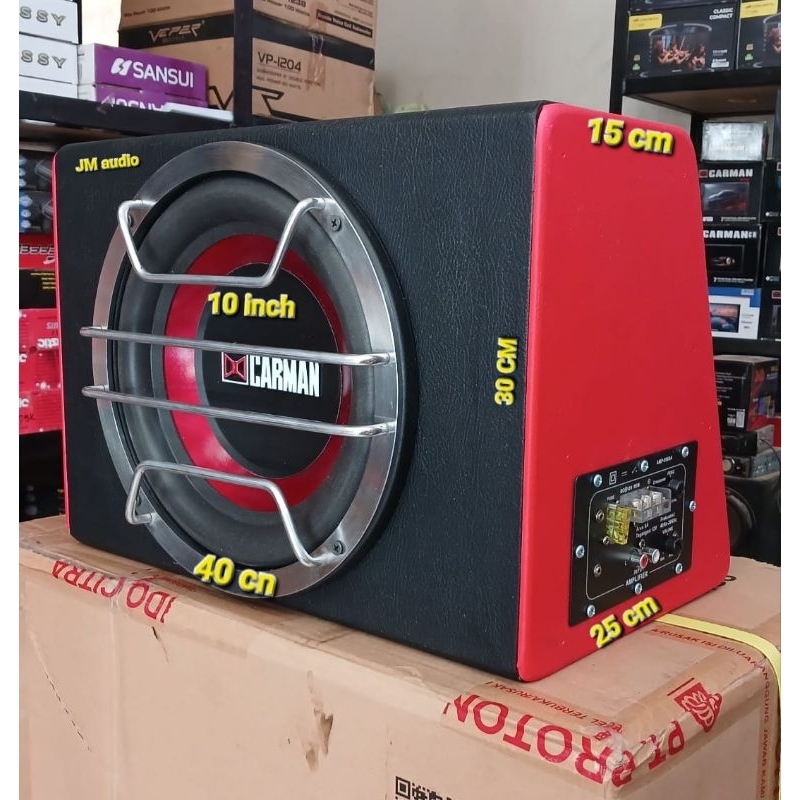 Jual Subwoofer Active bass box 10 inch petak universal carman CM-1078 ...
