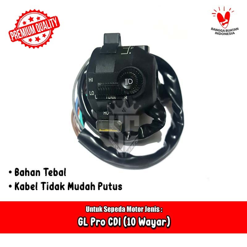 Jual Saklar Holder Kiri LH Honda GL Pro CDI 10 Wayar | Shopee Indonesia