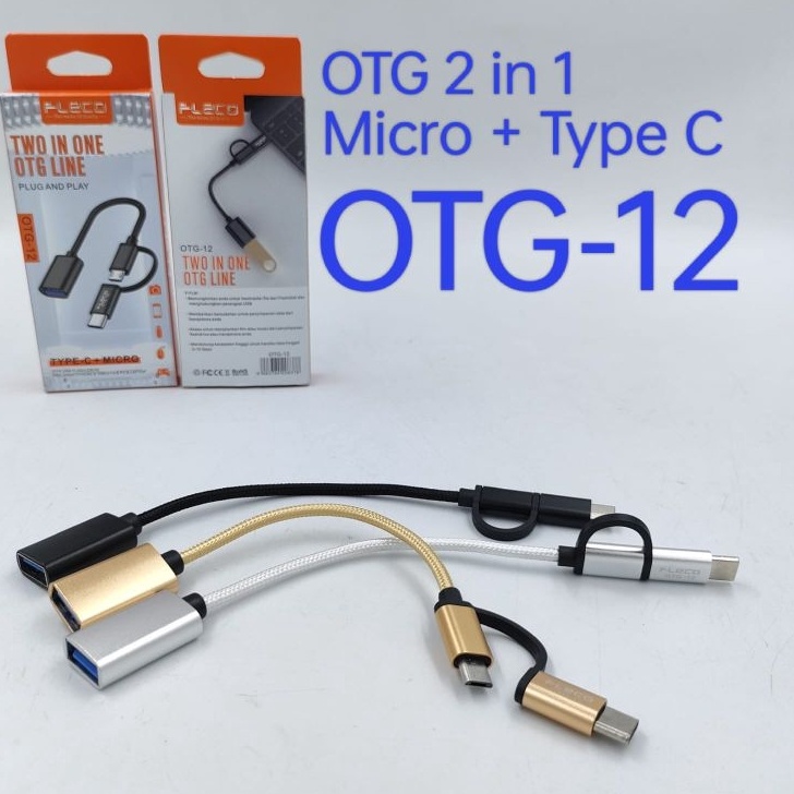 Jual OTG12 OTG Fleco Micro Type c OTG Fleco Micro Usb C | Shopee Indonesia