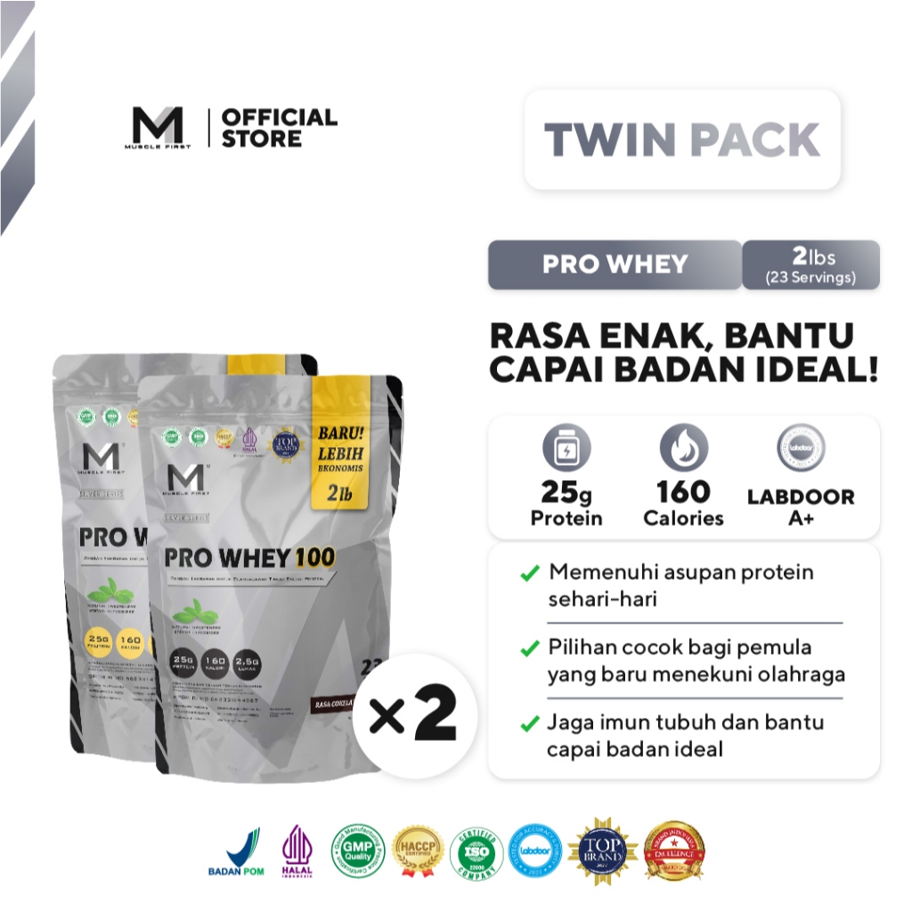 Jual [BUNDLE] MUSCLE FIRST Pro Whey 100 2lbs x2 - Whey Protein | Shopee ...