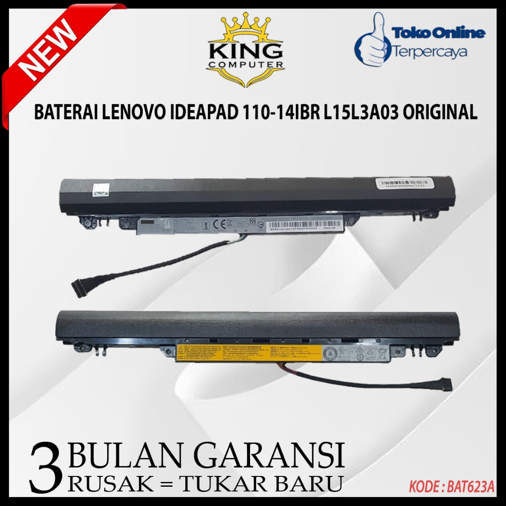 Jual BATERAI LENOVO 110 110-14IBR 110-14AST 110-15IBR 300-15ISK 300 ...