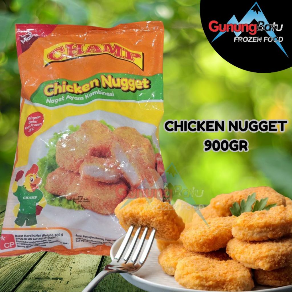 Jual CHAMP CHICKEN NUGGET 900GR (NAGET AYAM KOMBINASI) | Shopee Indonesia