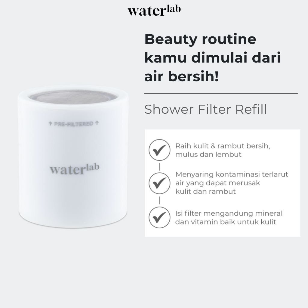 Jual Waterlab Skincare Shower Filter Refill Replacement Bersihkan Air Jaga Skin Barrier | Shopee ...
