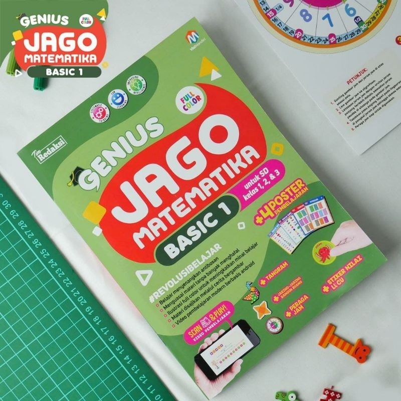 Jual BONUS STICKER Buku Genius Matematika 1 untuk Kelas 1,2,3 SD Ziyad ...
