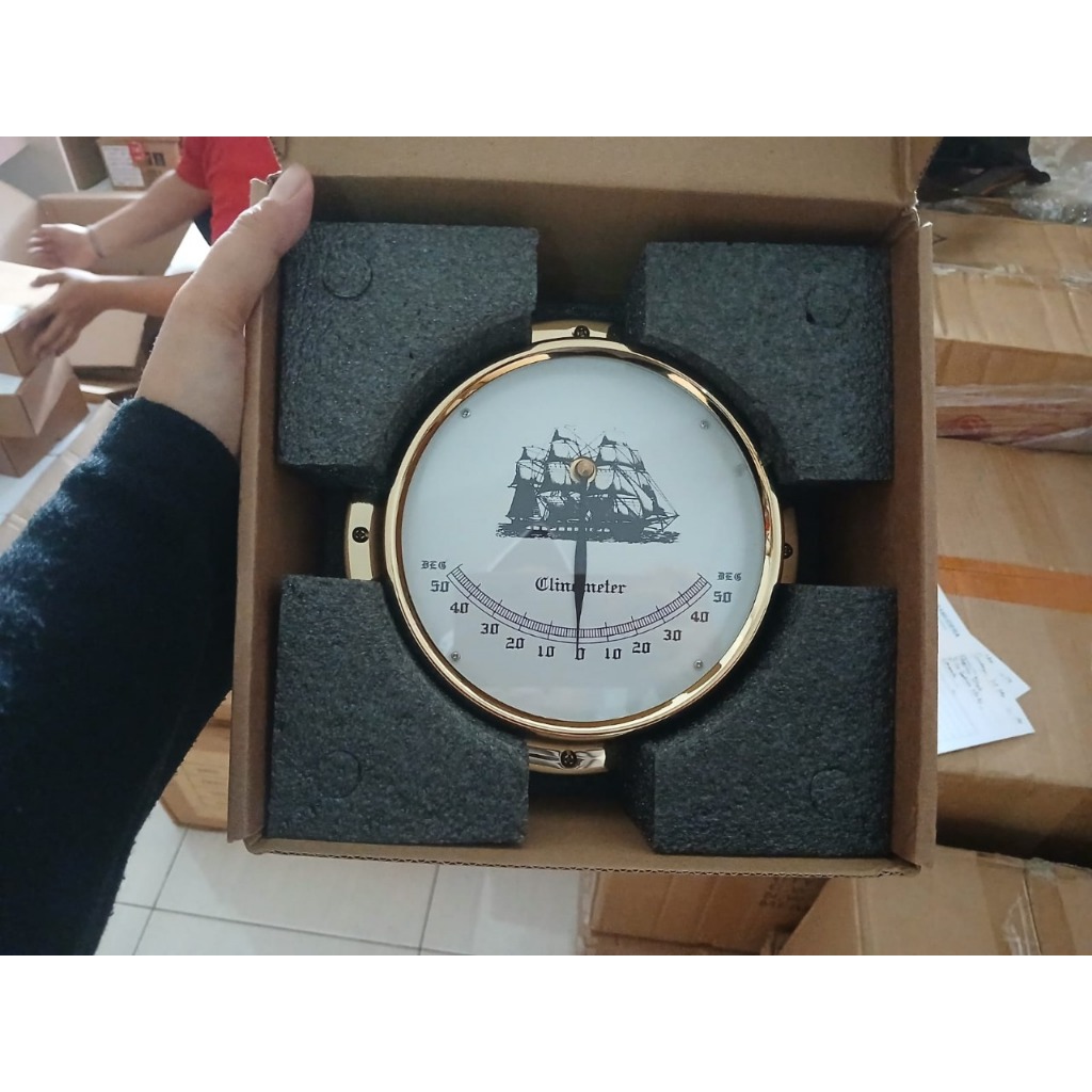 Jual Marine Clinometer Brass Open Case Inclinometer Klinometer Digital ...