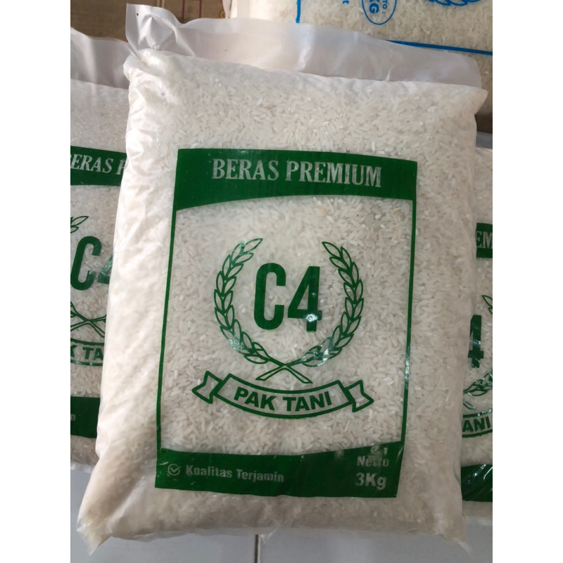 Jual Beras Premium C4 Pak Tani 3kg & 5kg - Beras Putih Bersih, Pulen ...