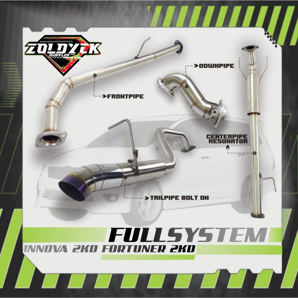 Jual KNALPOT FULLSYSTEM INNOVA DIESEL 2KD INNOVA REBORN FORTUNER VNT ...