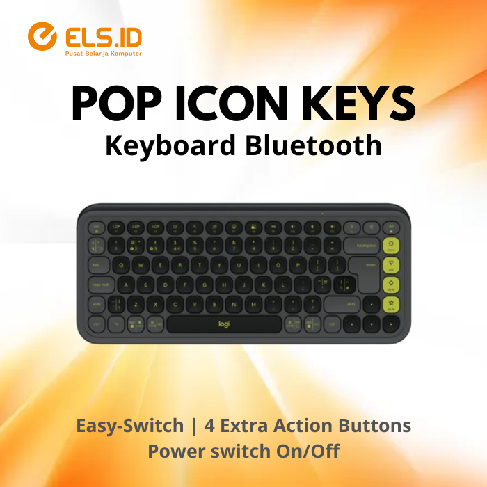 Jual Keyboard Bluetooth Logitech Pop Icon Keys - Graphite Green ...