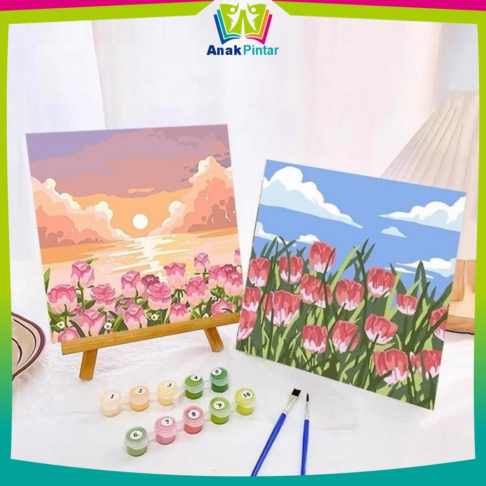 Jual Kanvas Siap Lukis Painting By Number Kit 20x20cm / DIY Canvas ...