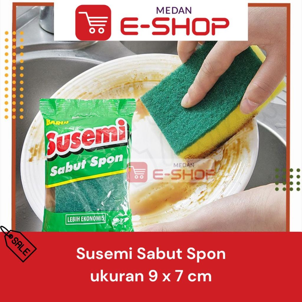 Jual Susemi Sabut Spon Cuci Piring / Alat masak warna kuning hijau ...