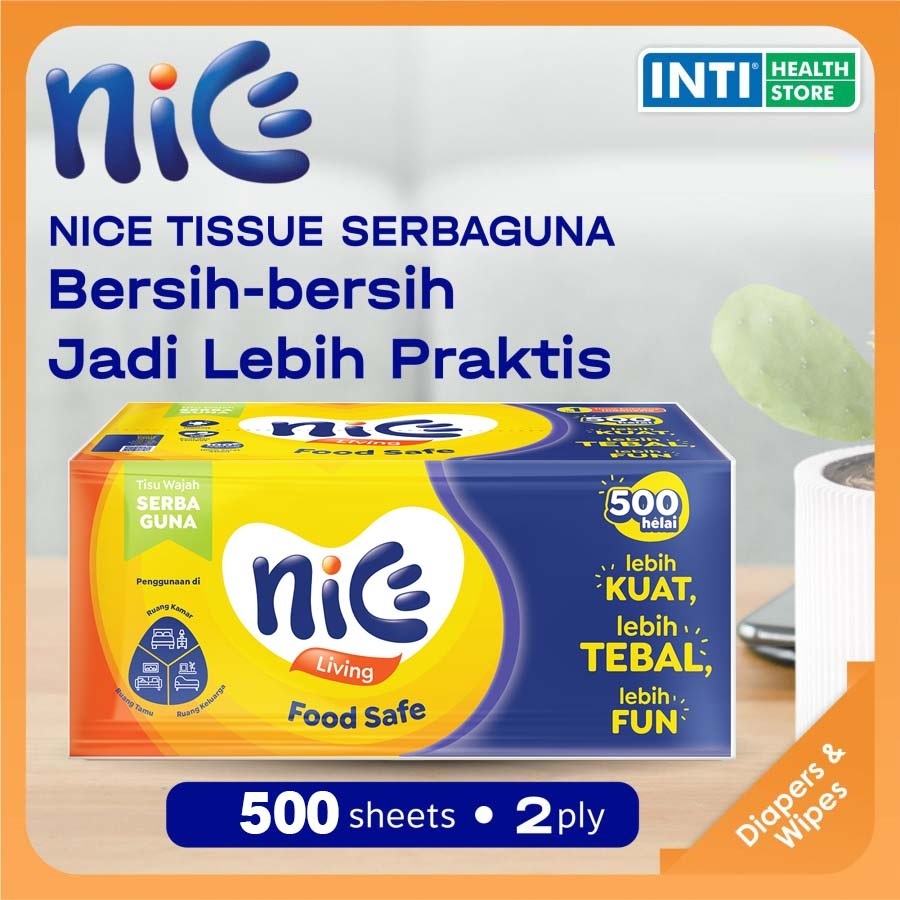 Jual Nice | Facial Tissue Food Safe Size 500 Sheets | Nice Living ...