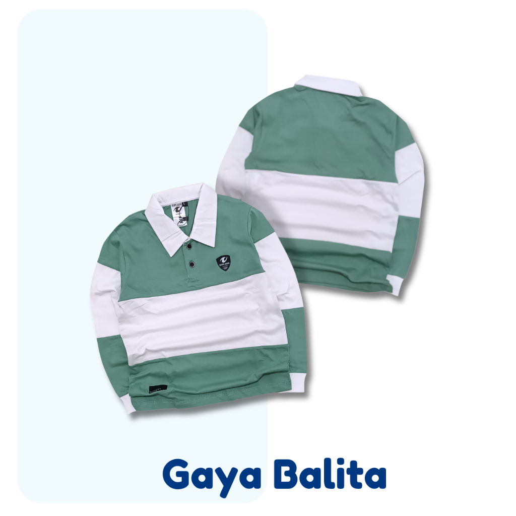 Jual GAYA BALITA kaos kerah tangan panjang rugby cotton combed premium ...