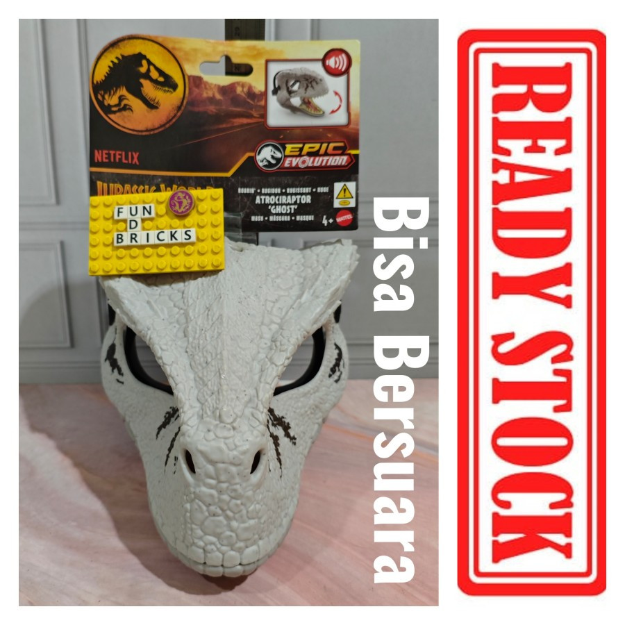 Jual Mattel Jurassic World Roarin Mask Atrociraptor Ghost Epic ...