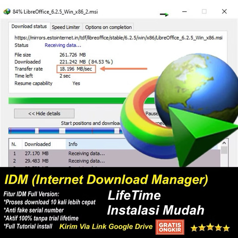 Jual IDM Internet Download Manager Full Version No Fake Tanpa Trial Aktif Selamanya | Shopee ...