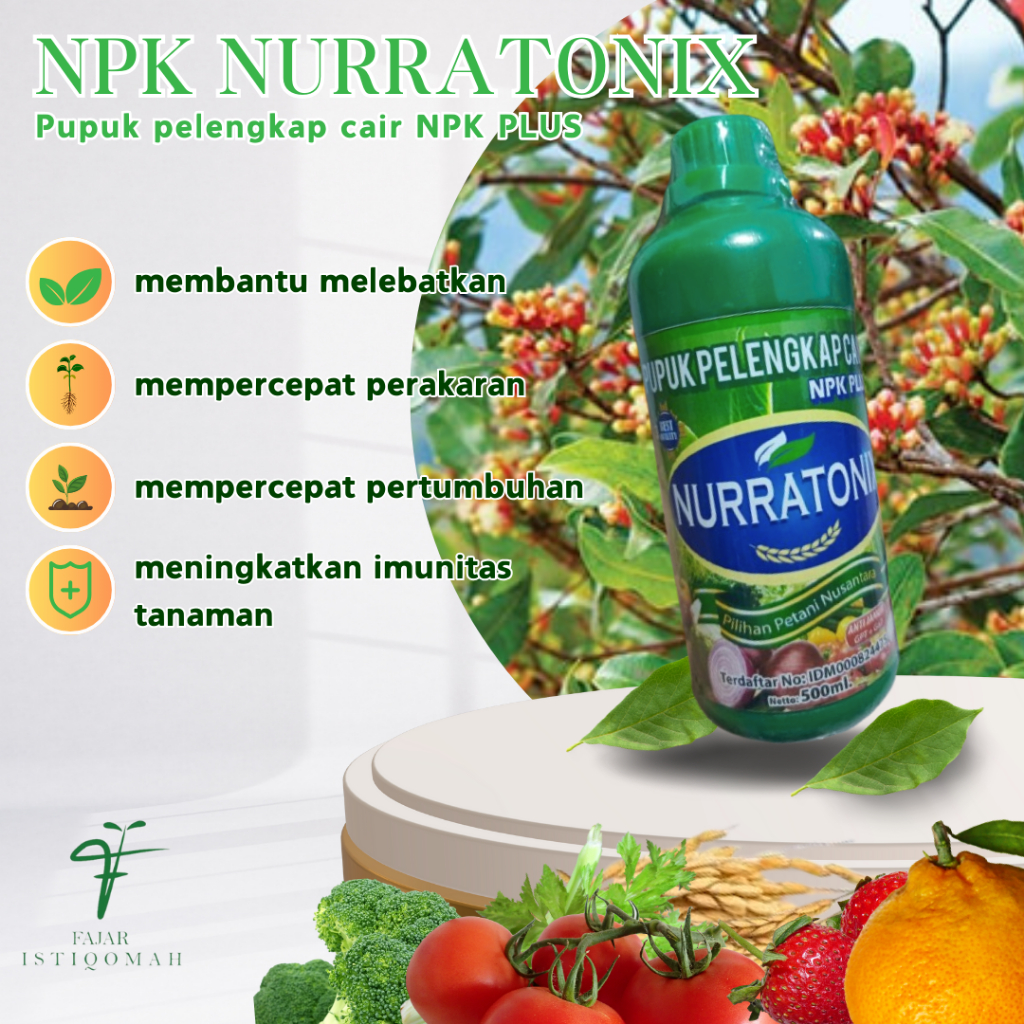Jual PUPUK PELENGKAP CAIR NPK PLUS ANTI JAMUR ZPT + GA7 NURRATONIX MENYUBURKAN CENGKEH ISI 500ML ...