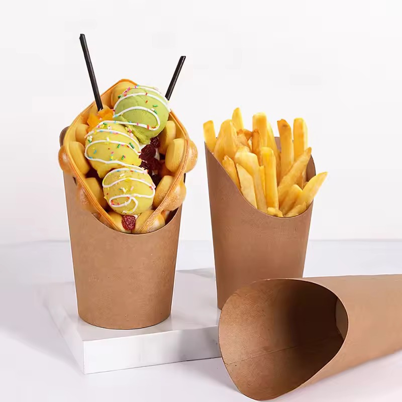 Jual [50PCS] Kraft French Fries Cup 16oz 250ml | Shopee Indonesia