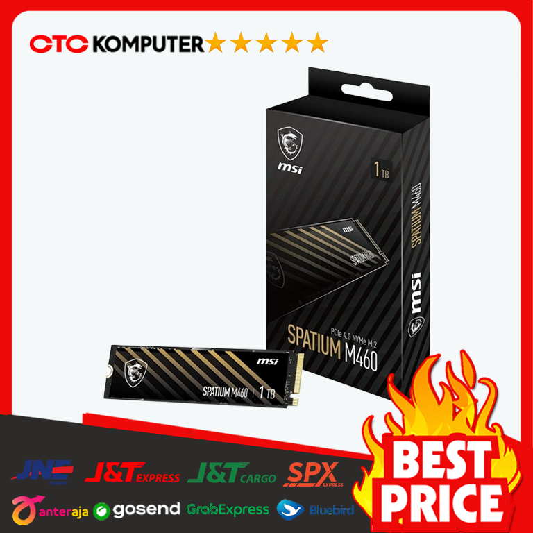 Jual MSI SPATIUM M460 1TB PCIe 4.0 NVMe M.2 SSD | Shopee Indonesia