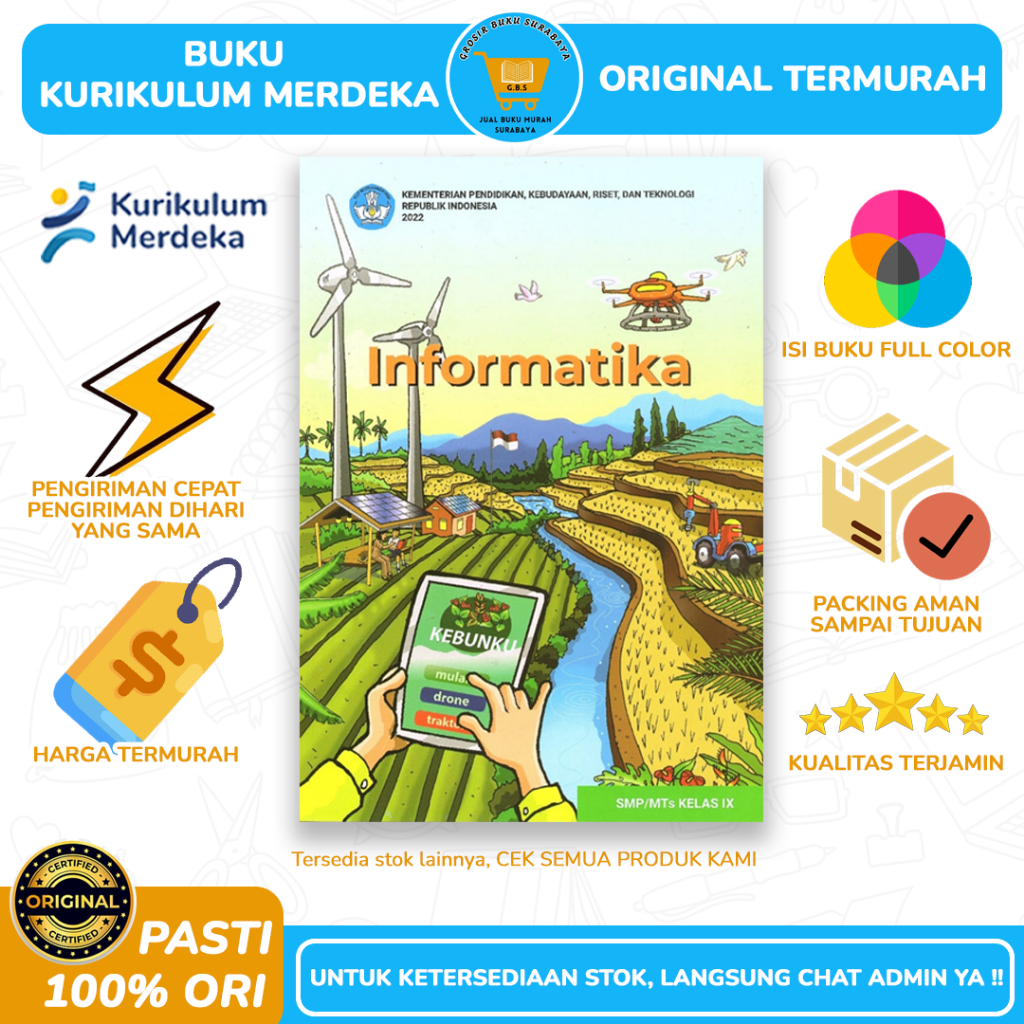 Jual Buku Informatika Kelas 9 SMP - Buku Paket Siswa - Kurikulum ...